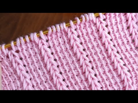 Очень простой узор крючком для тунисского крючком- Вязание тунисским крючком