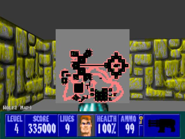 Прохождение Wolfenstein 3D Эпизод 2 Операция Айзенфауст Немецкий Штаб 3 Этаж #13