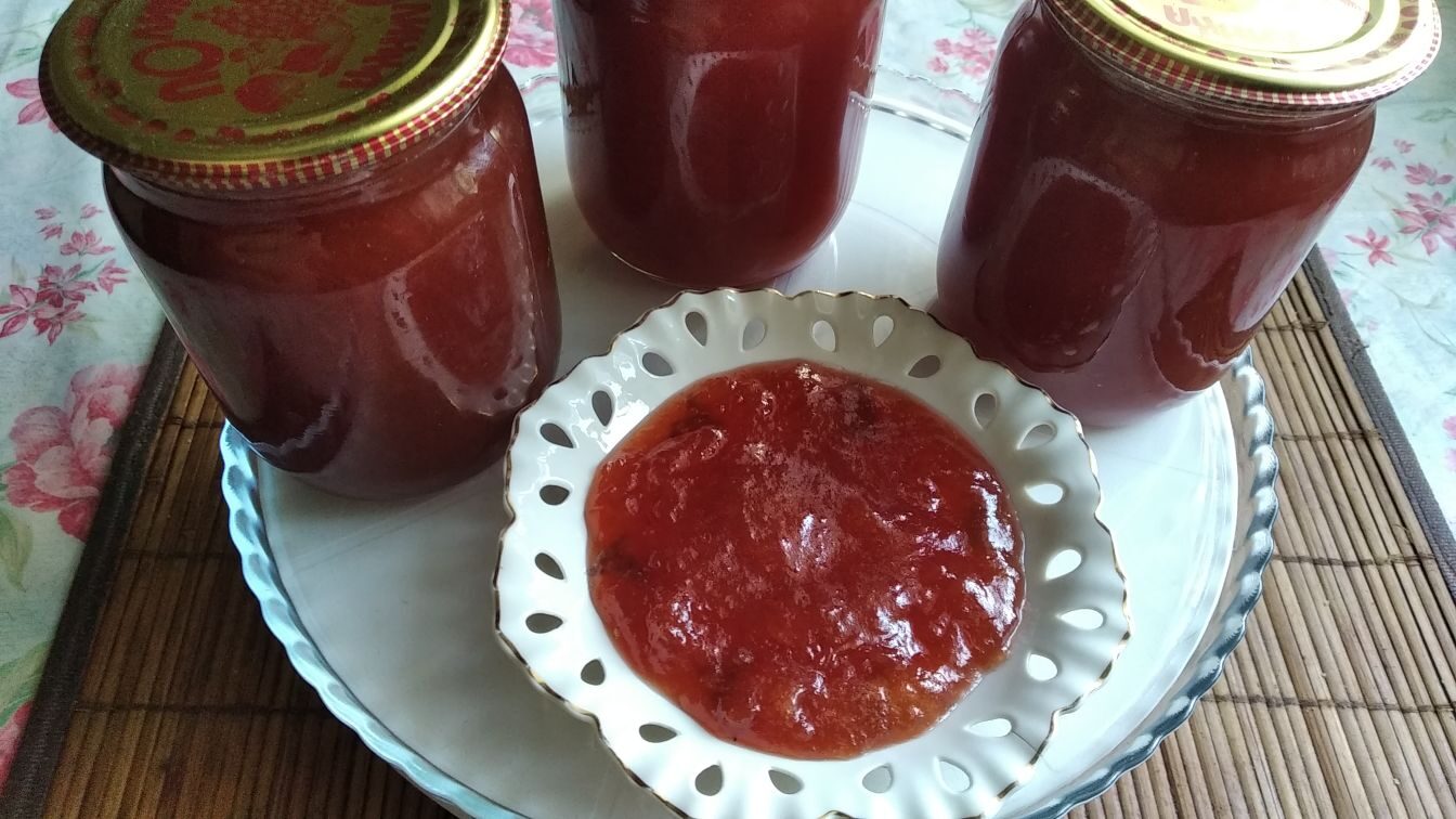 Яблочный джем. Очень густой и вкусный, отличная начинка для выпечки. Рецепты домашней кухни.