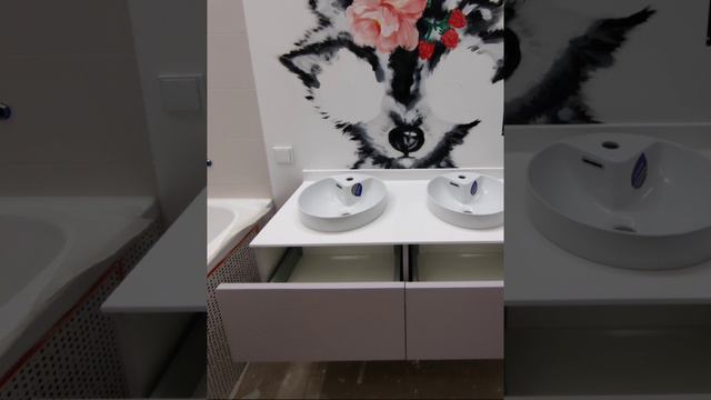 Тумба с накладной раковиной в детский санузел   #детскаямебель