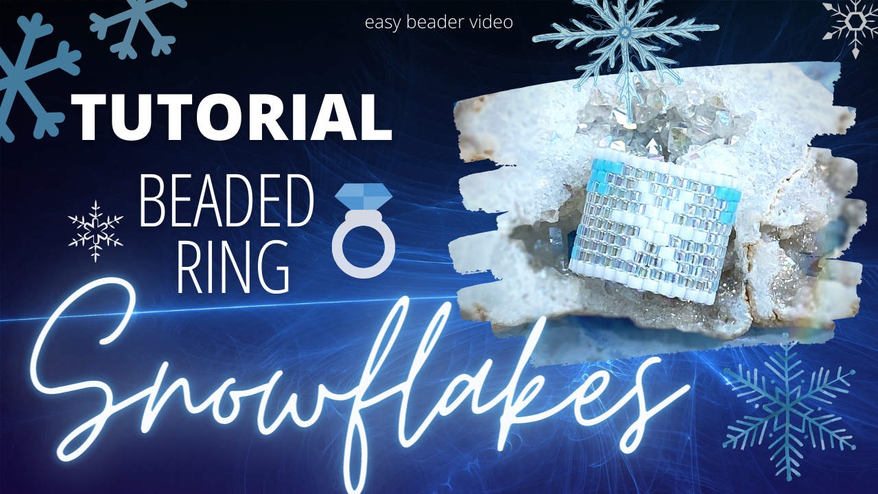 КОЛЬЦО из бисера "СНЕЖИНКИ" | процесс создания * DIY