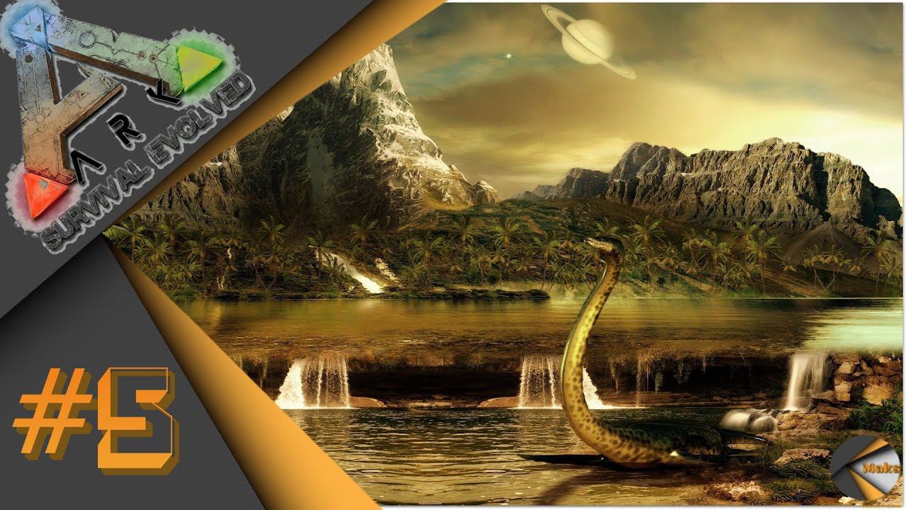 ARK Survival Evolved - Рагнарек #5 - Первое выживание с динозаврами.