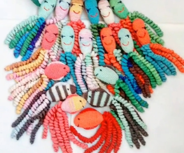 Спиральки крючком для игрушек.