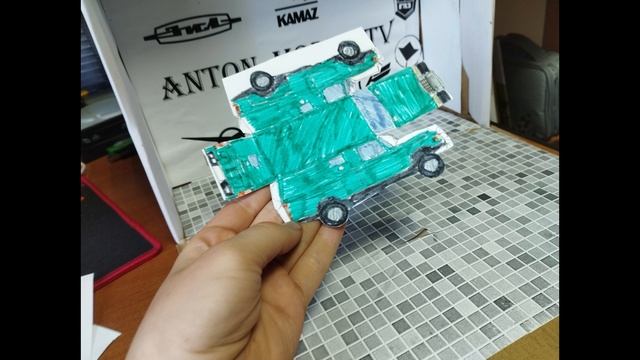 Сборка модели ГАЗ 230810 Атаман Ермак из бумаги