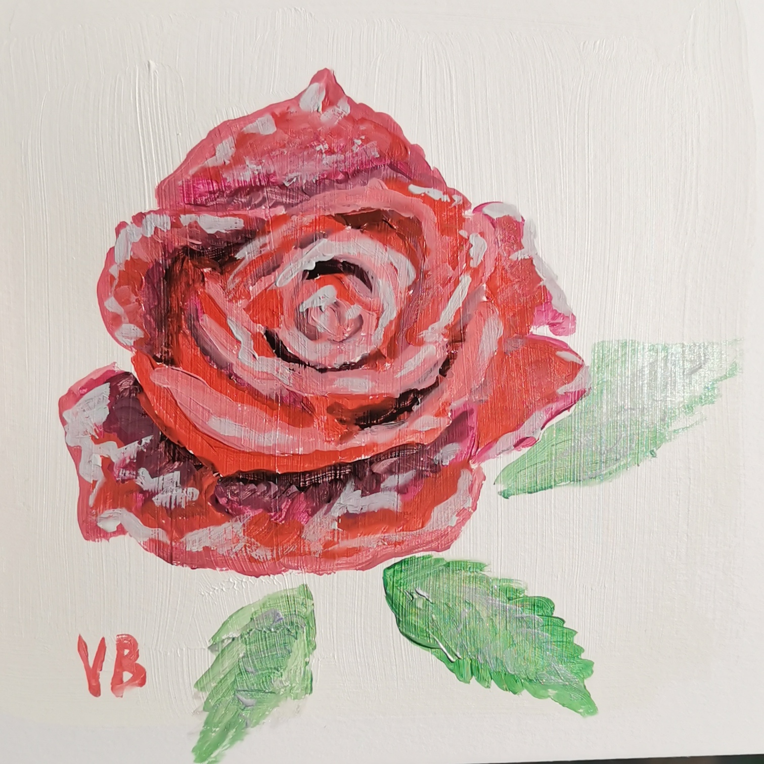 Красная роза акрилом? Легко! || Учимся Рисовать