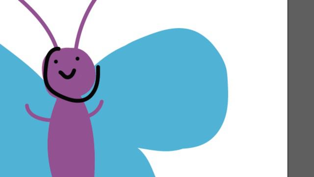 Рисуем бабочку детям часть 12