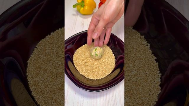 Шарики в кунжуте#закуска #быстро