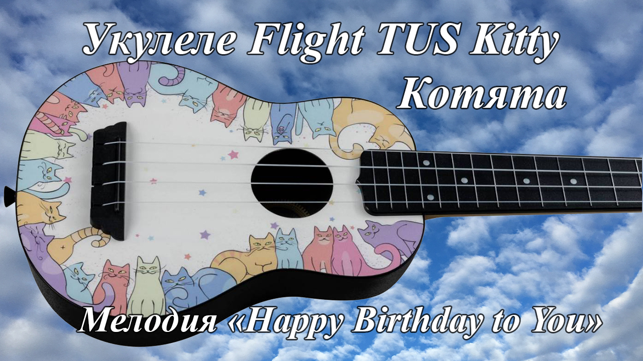 "Happy Birthday To You" на укулеле Flight TUS Kitty