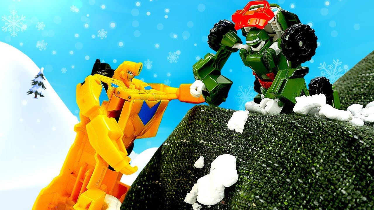 Роботы Трансформеры в видео онлайн – Бамблби против Тобота Икс! - Новые игры гонки для мальчиков