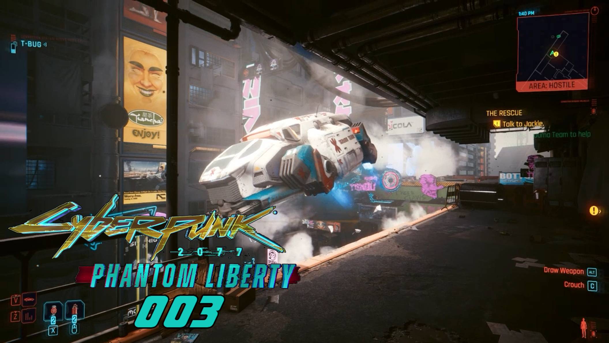 Cyberpunk 2077 2.0 - 003 The Rescue - Прохождение на английском языке (без комментариев)