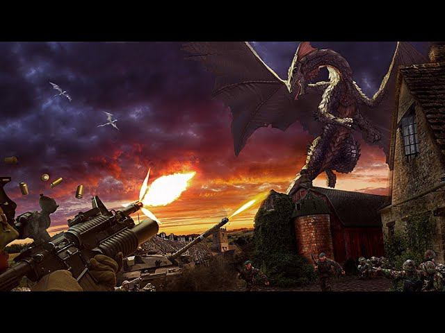 Skyrim SE Дракон против Ракетницы