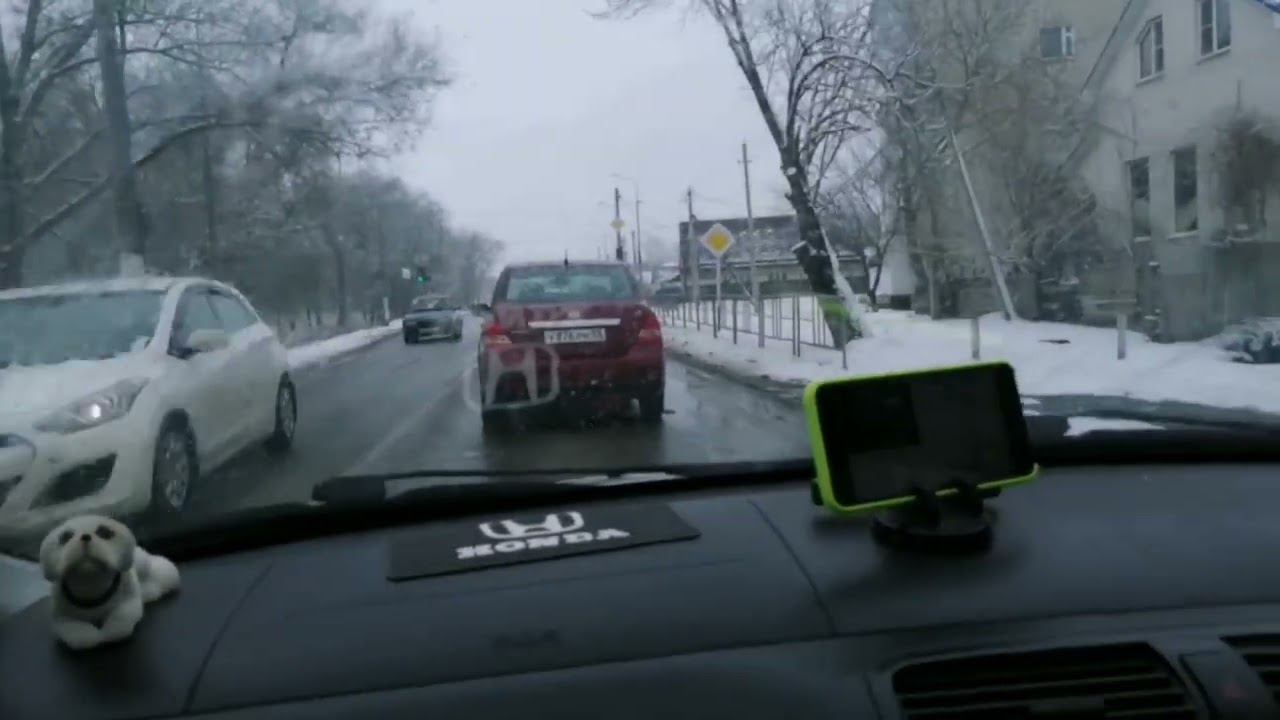 Поездка в Ейск через буран, смотрите до конца!)