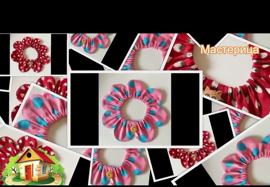 Как сделать резинку цветок  для волос