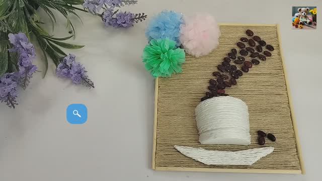 DIY  |Декор  |Джутовый шпагат и опора для растений и вот, что получилось.