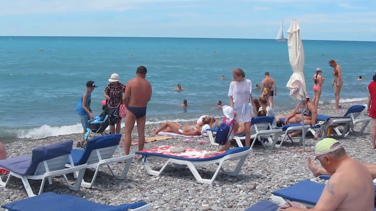 Пляж Взморье Лазаревское 14 июня 2017