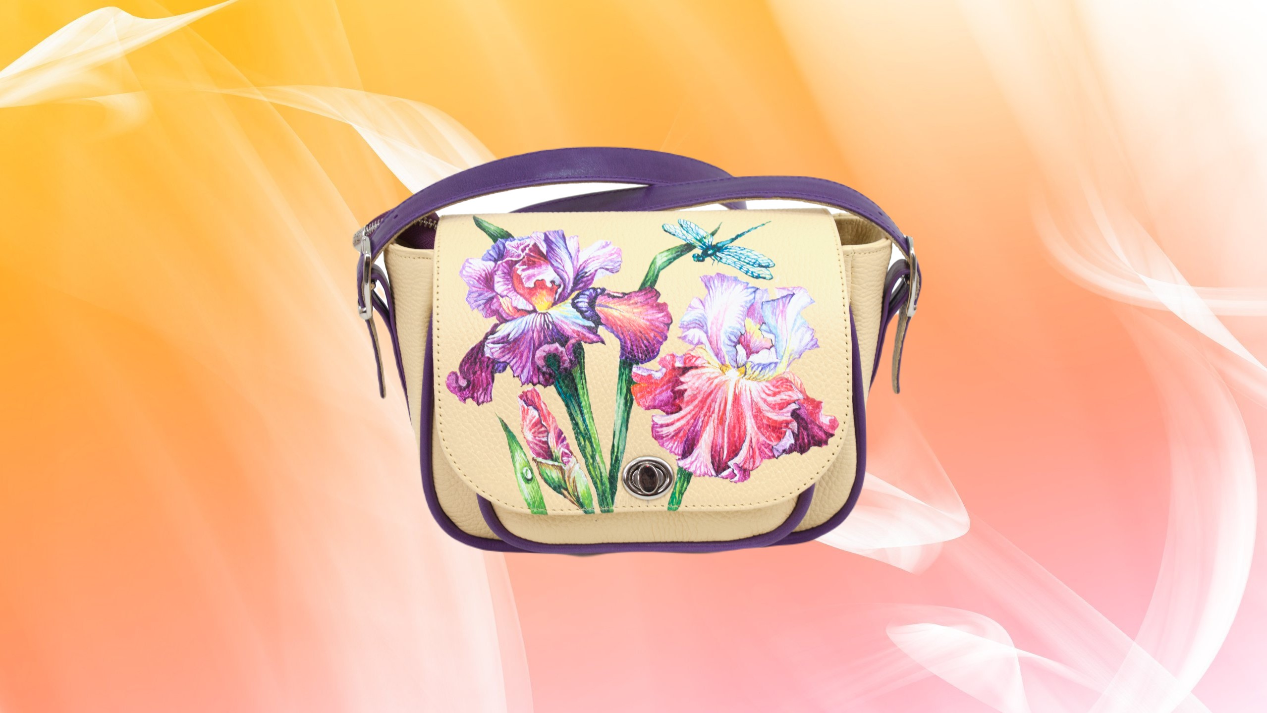 Сатчел "Ирисы" Pelle-Volare