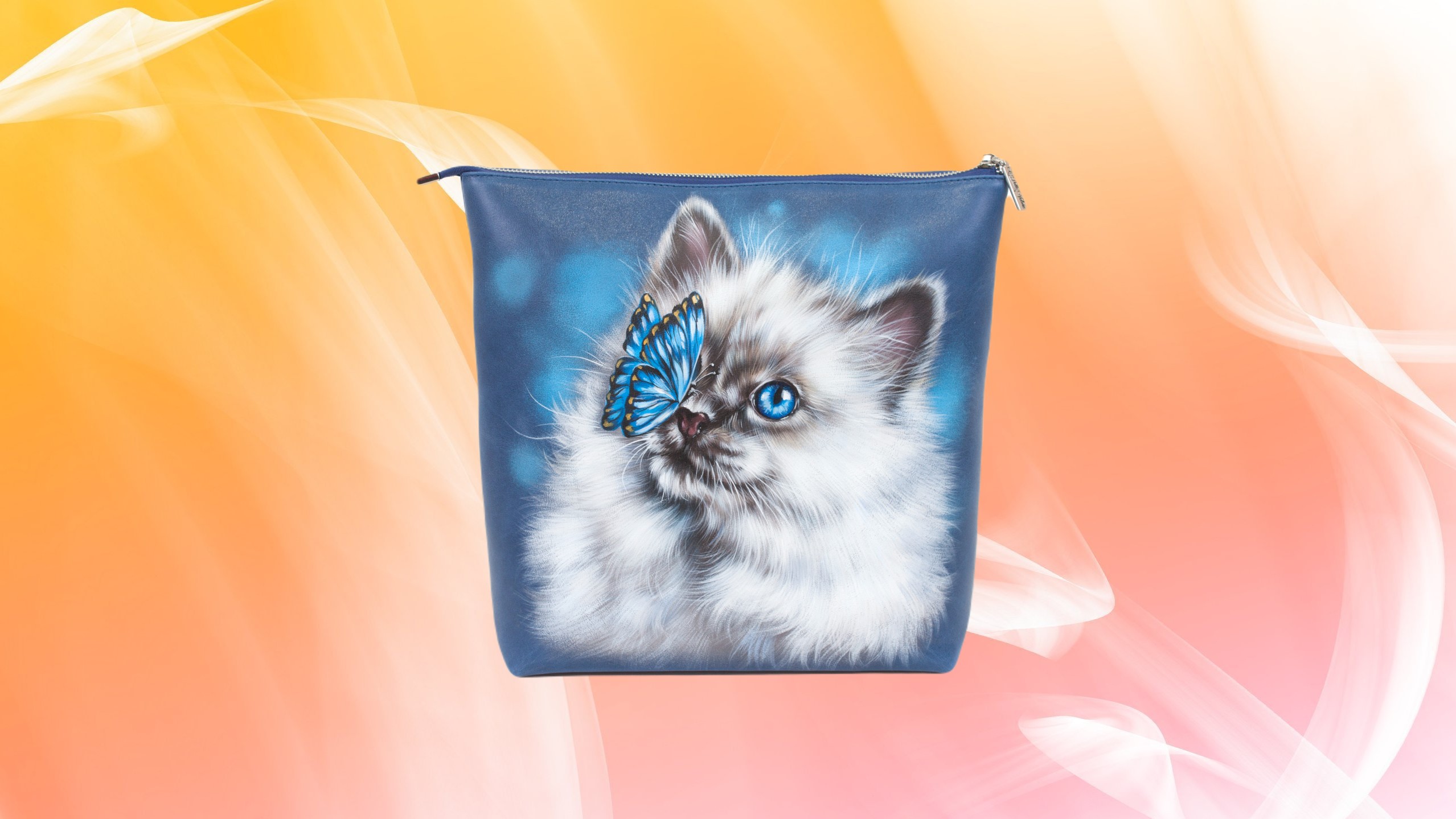 Сумочка кроссбоди "Котик и бабочка" Pelle-Volar