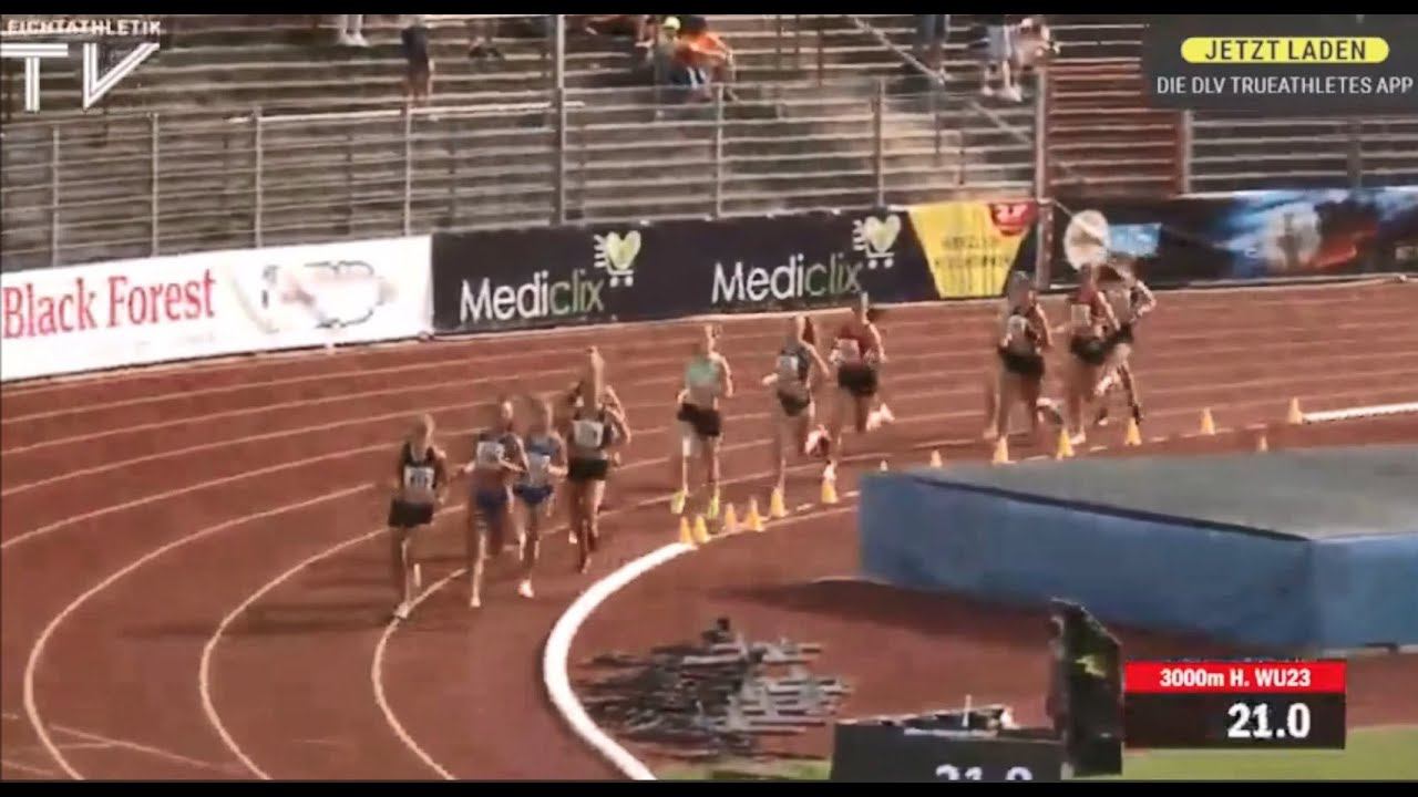 Bochum Чемпионат Германии среди юниоров по Лёгкой Атлетике . 3000 м. с препятствиями.