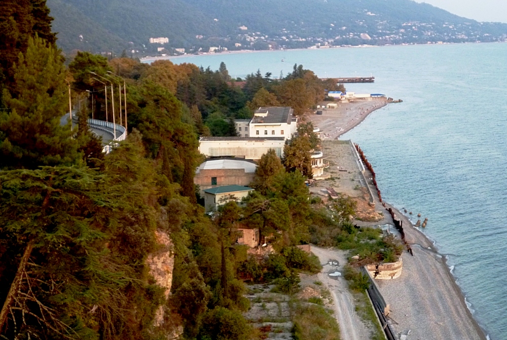 Старая Гагра с высоты полета чайки