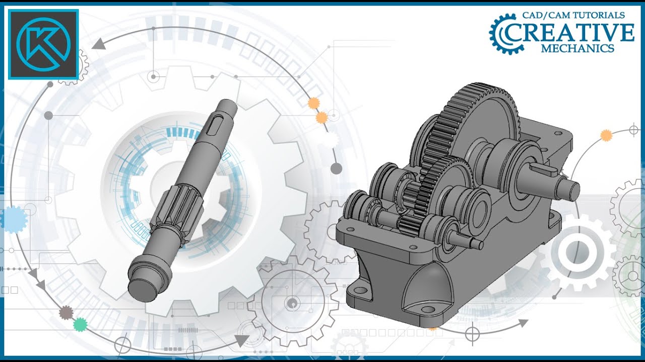 Редуктор в Компас 3D. Вал шестерня