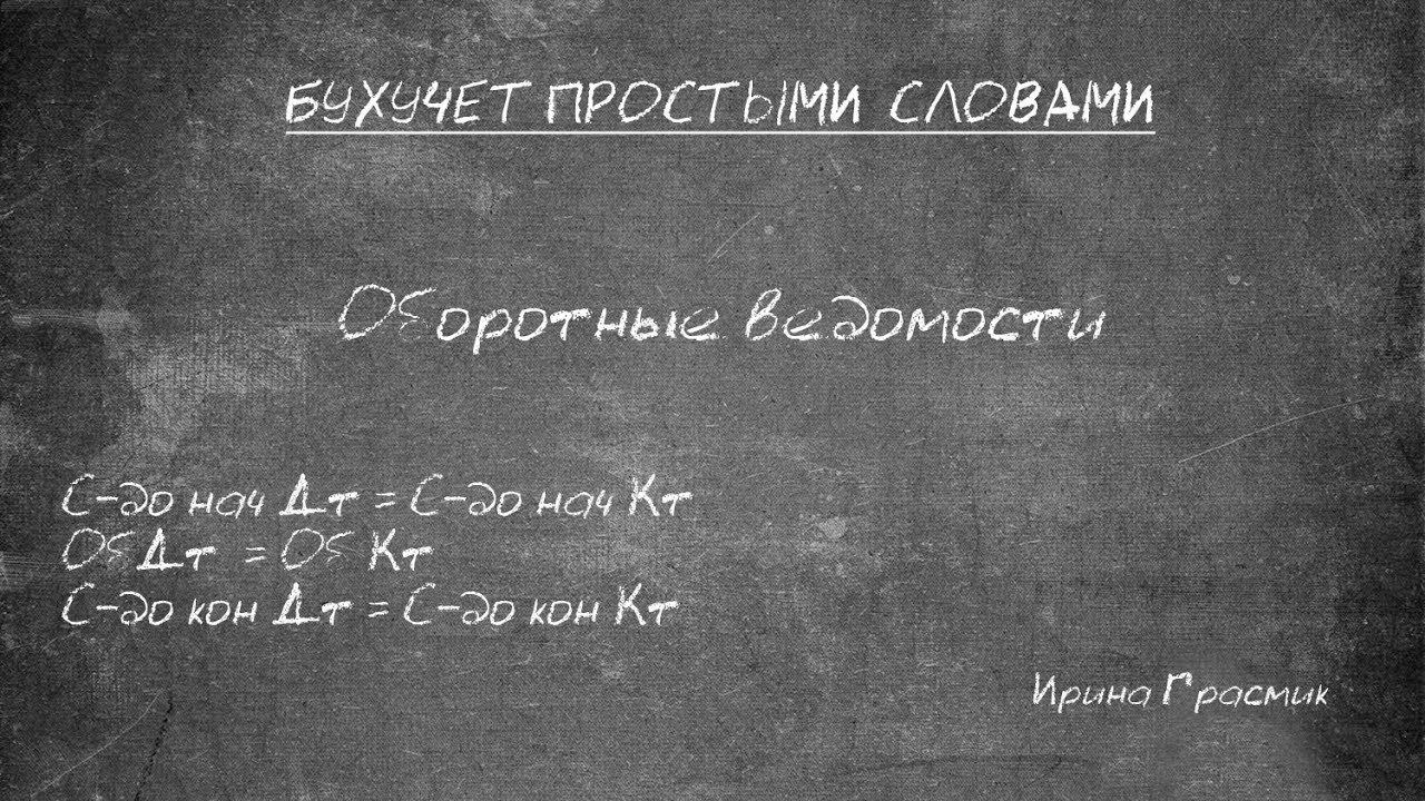 Оборотные ведомости