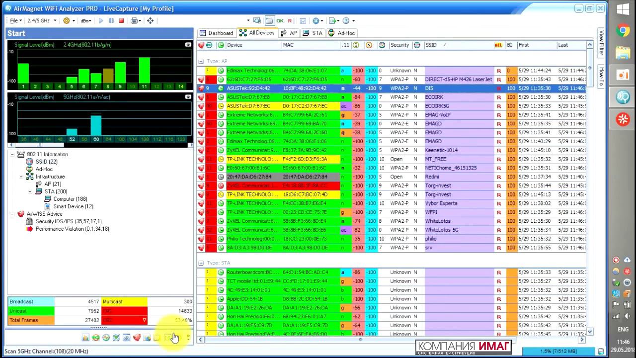 Захват и декодирование беспроводного трафика