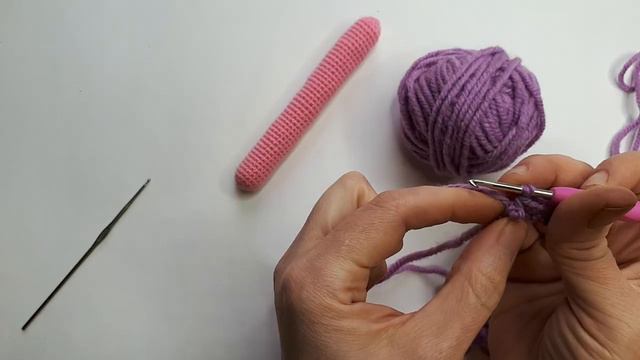 Как вязать столбики без накида_ Урок 3