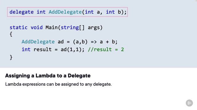 20. Understanding Lambdas and Delegates