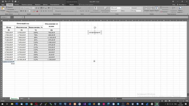 Лента задач в MS Excel - добавление гиперссылок, уравнений и символов.