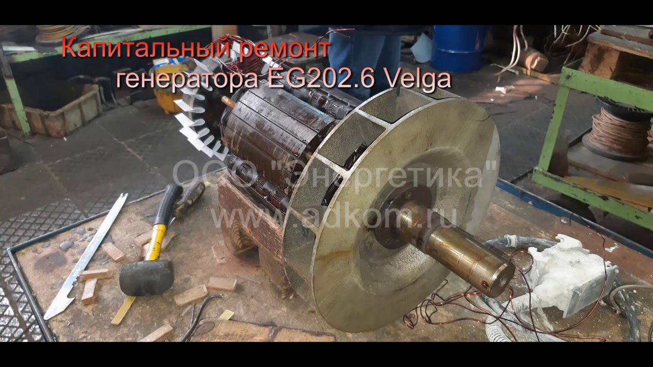 Капитальный ремонт генератора EG202.6 Velga Vilnius