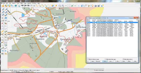 Creation of an elevation matrix
