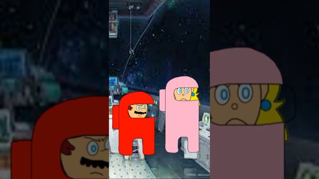 Марио и друзья играют в Among Us