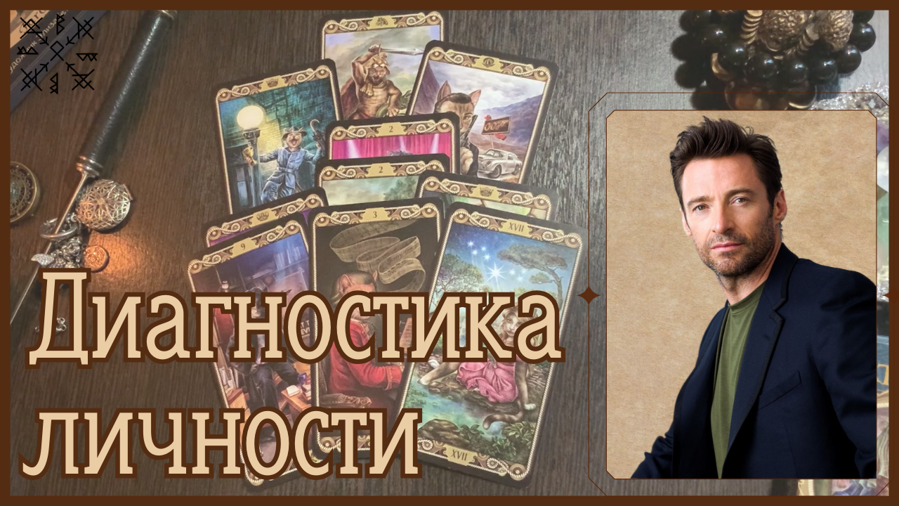 ХЬЮ ДЖЕКМАН 🎬 Его личность❕Отношения с женой, причина развода ❗Диагностика личности на картах Таро
