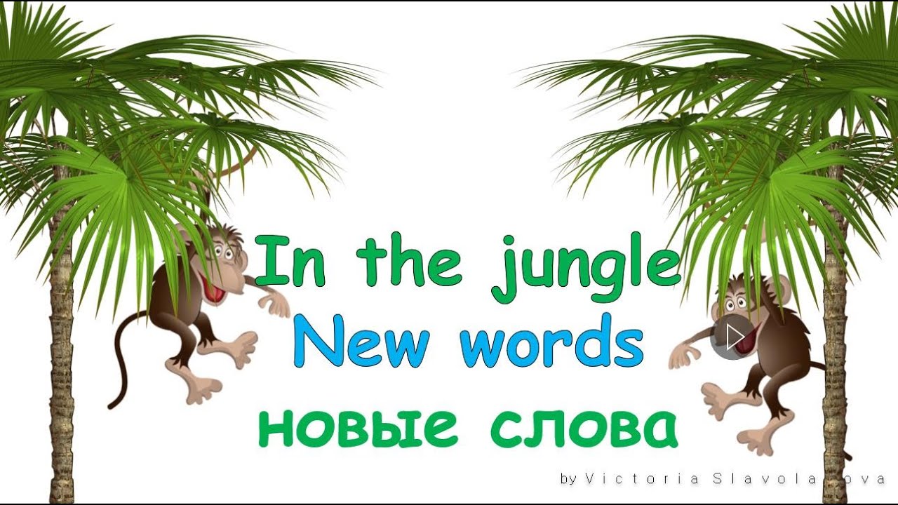 "In the jungle" Learning words (изучаем слова с дошкольниками) lion, elephant, parrot, boy, girl