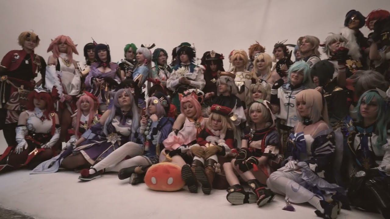 Видео-тизер косплей фотосета по Genshin Impact | 42 косплеера в одной студии