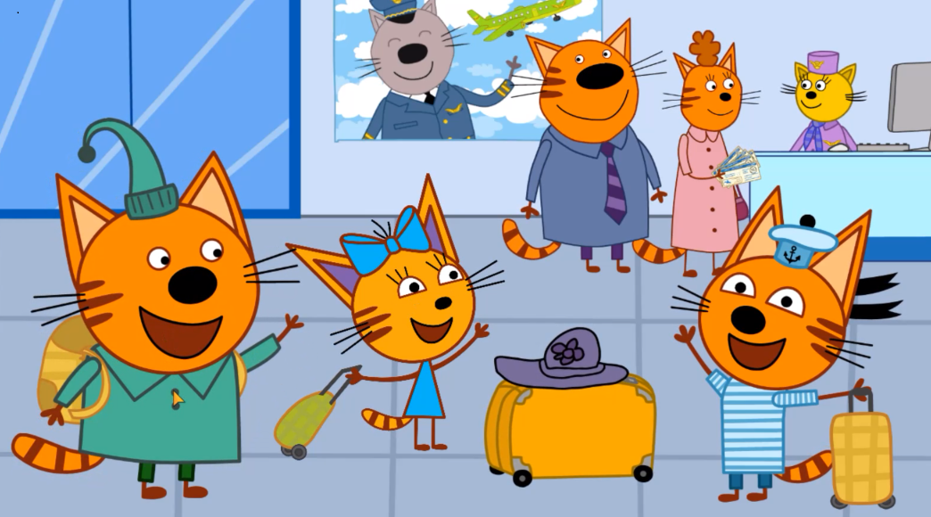 Увлекательная раскраска с анимациями- три кота 2!