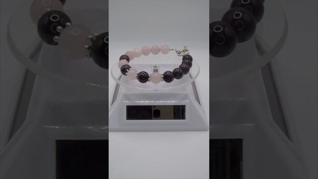 Браслет с гранатом и розовым кварцем #Shorts