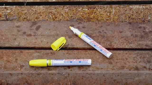 Маркер краска по металлу, пластику, стеклу и керамике Markal Valve Action