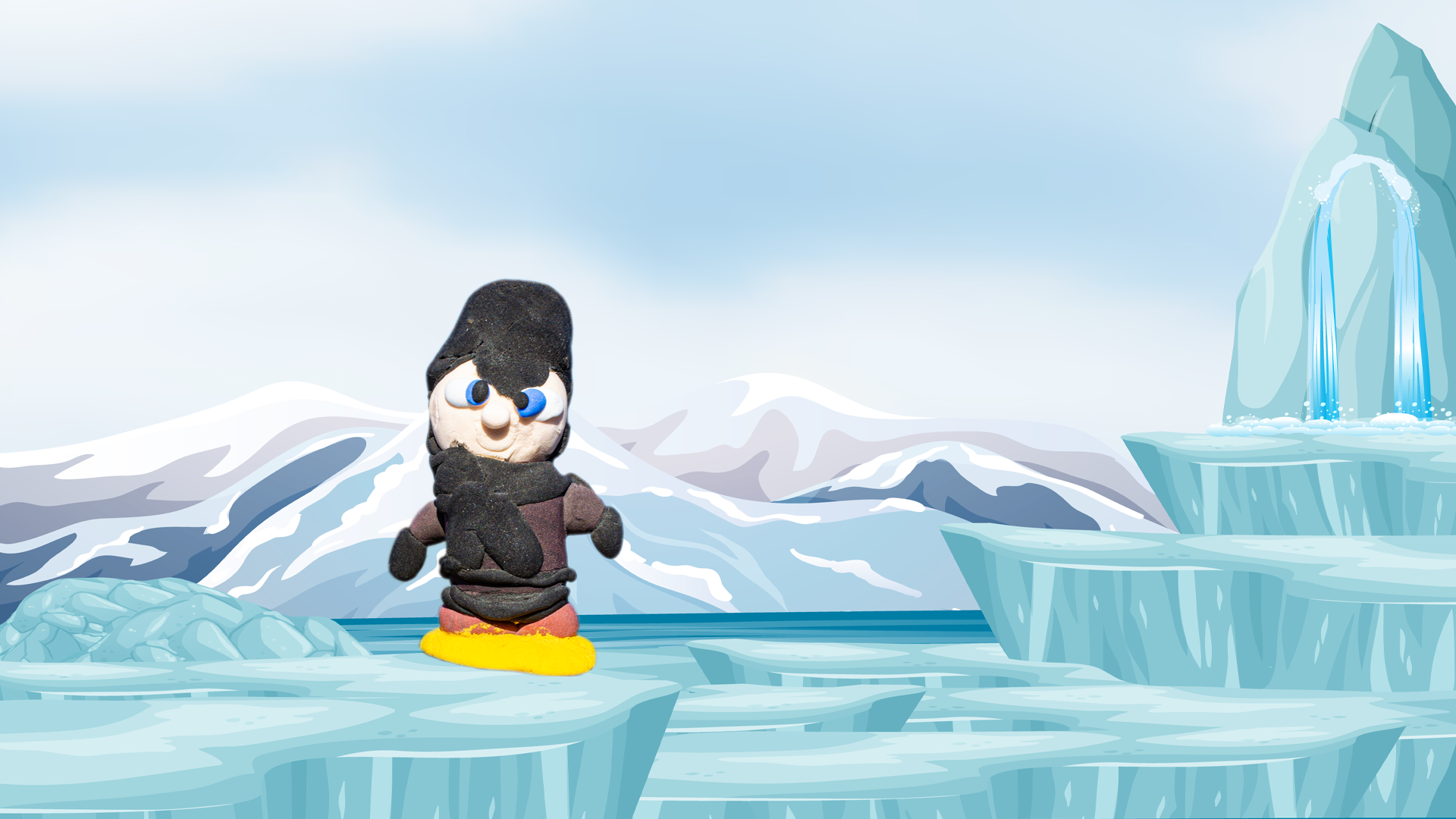 Как из воздушного пластилина слепить фигурку лучшего друга медвежонка Умки мальчика Тайкэ.