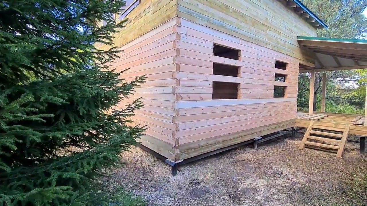«Очень быстро построили!» | Обзор сруба из бруса 6х8 м² под усадку в СНТ «Севкабель»