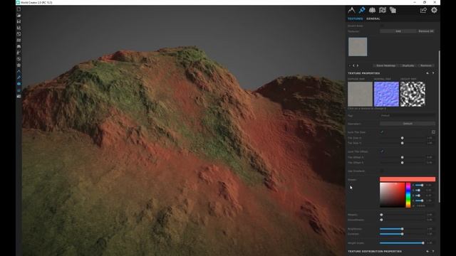 8 Создание текстур для ландшафта (рельефа местности) в World Creator