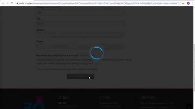 Perfect Cut ON-Line License Registration