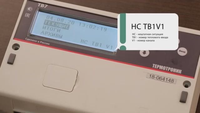 Нештатные ситуации  по каналам расхода в ТВ7 исполнения М (НС ТВ1 V1). Способы устранения.