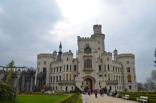 Глубока-над-Влтавой, замок Глубока в Чехии...