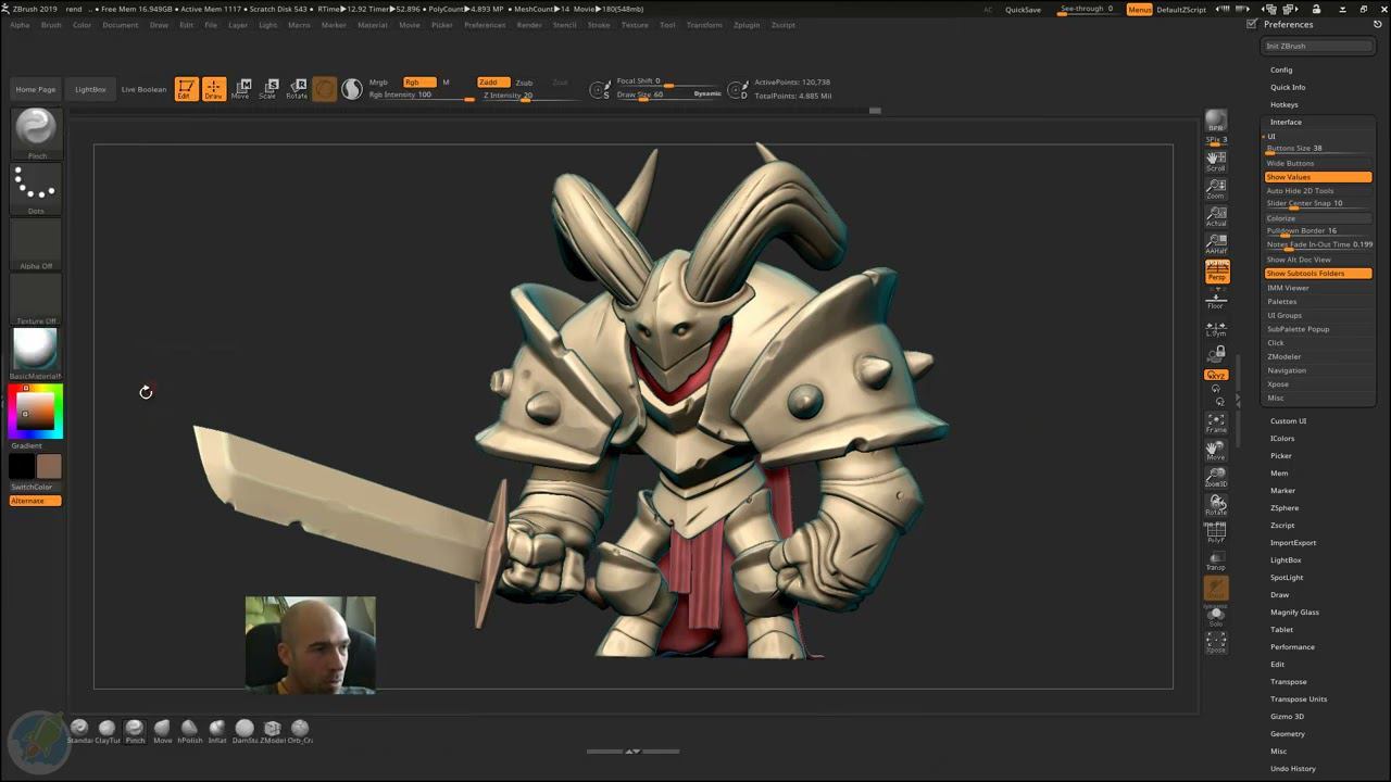 03CustomizingZbrushinterfaceorloadmine