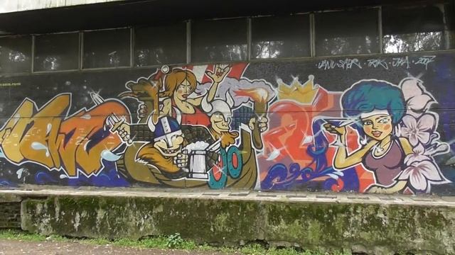 граффити в Великом Новгороде на улице Великая