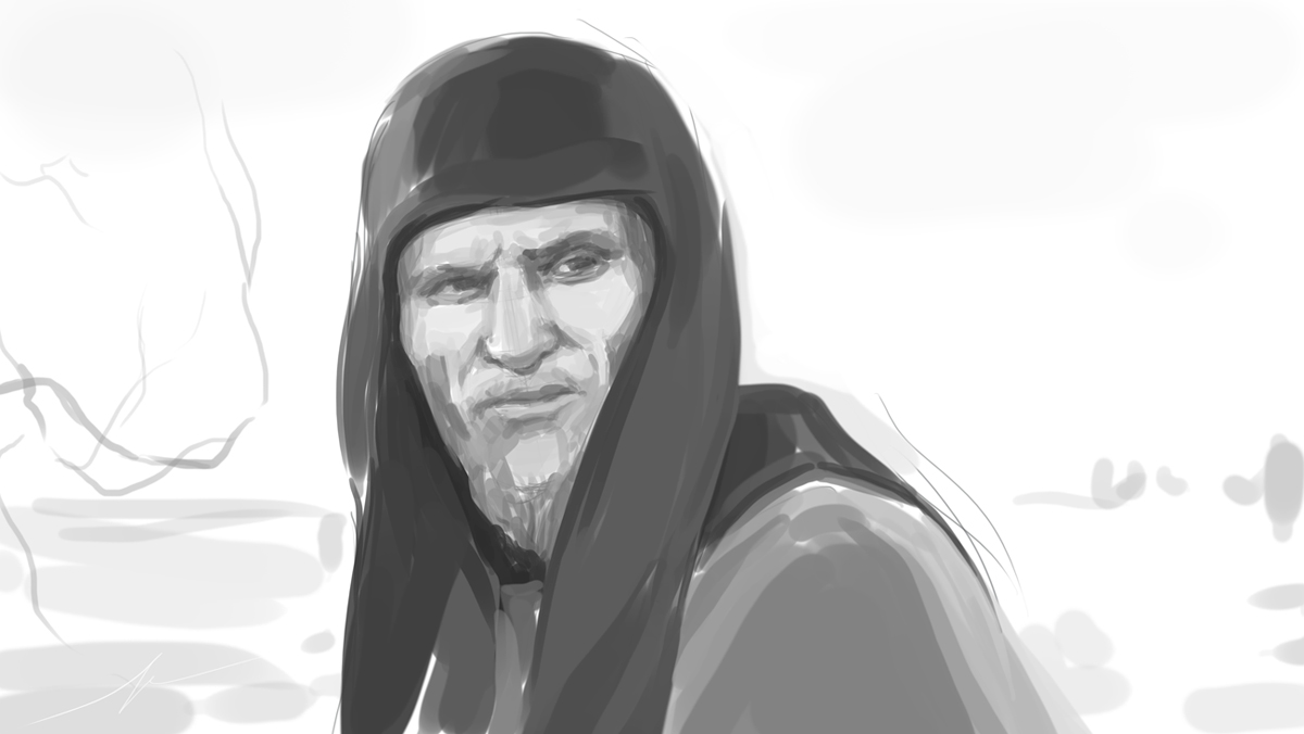 Процесс рисования портрета Анатолия Солоницына. Художник Божена Доду |Bogena Día.