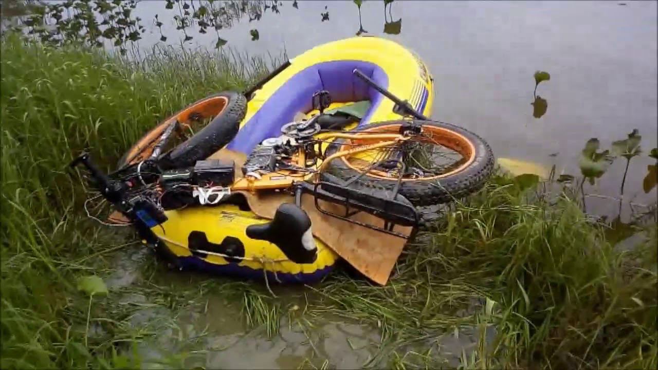 Небольшой сплав по реке Чусовая на лодке Challenger-2 вместе с фэтбайком