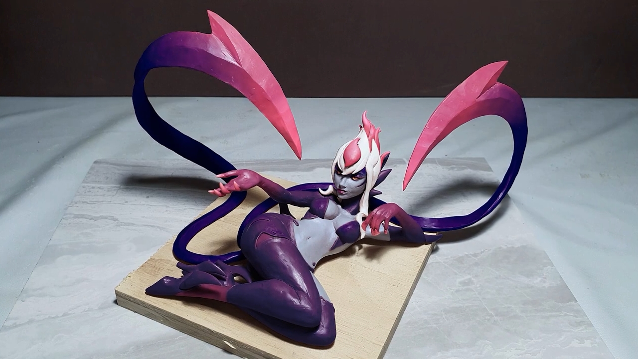 Лепка фигурки Эвелинн (Лига Легенд) Часть 2 - раскраска.