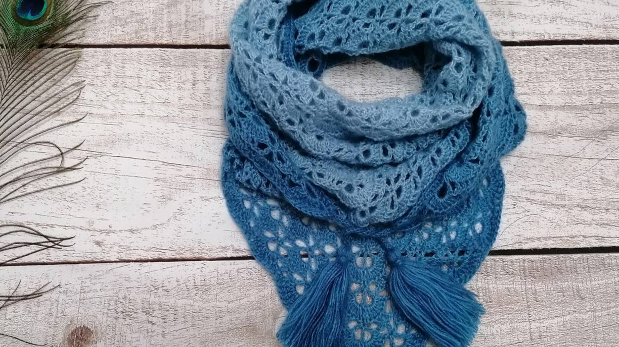 Шаль- бактус крючком